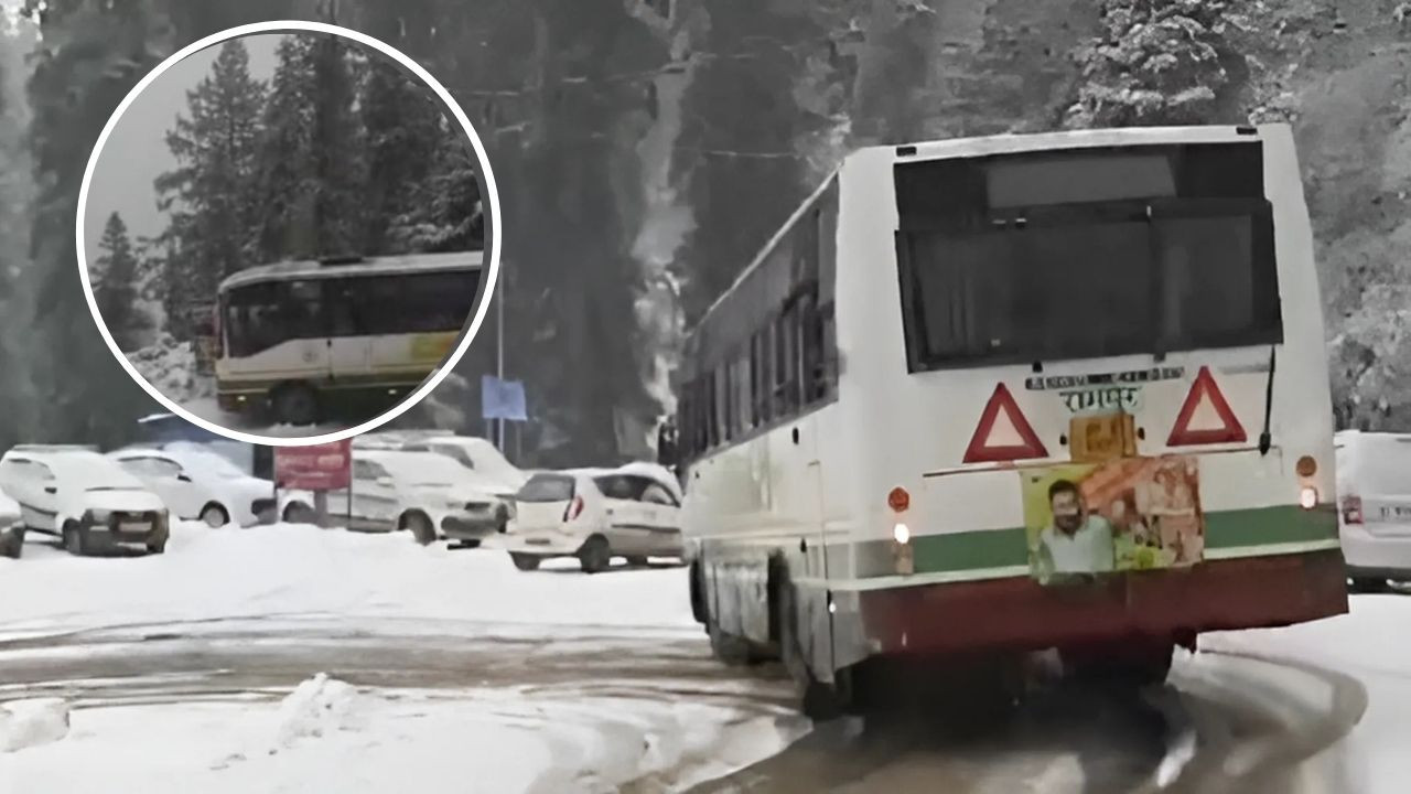 उत्तराखंड के बाद हिमाचल में खाई में गिरने वाली थी बस, वीडियो में देखें ...